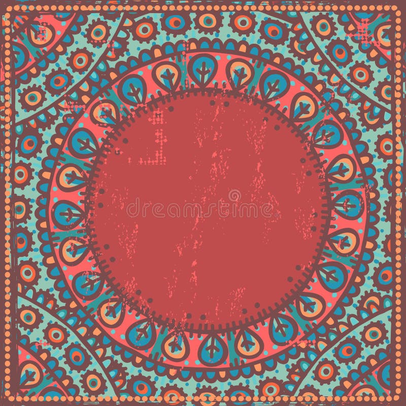 Hand drawn ethnic frame stock vector. Illustration of graphic - 49684109