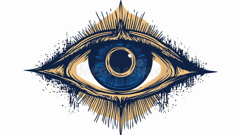 Hand Drawn Evil Eye Icon Vector Illustration Stock Vector ...