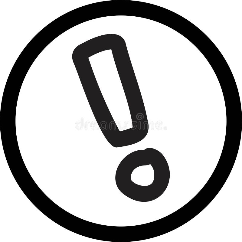Exclamation Mark on Text Box Illustration in Minimal Style Stock Vector ...
