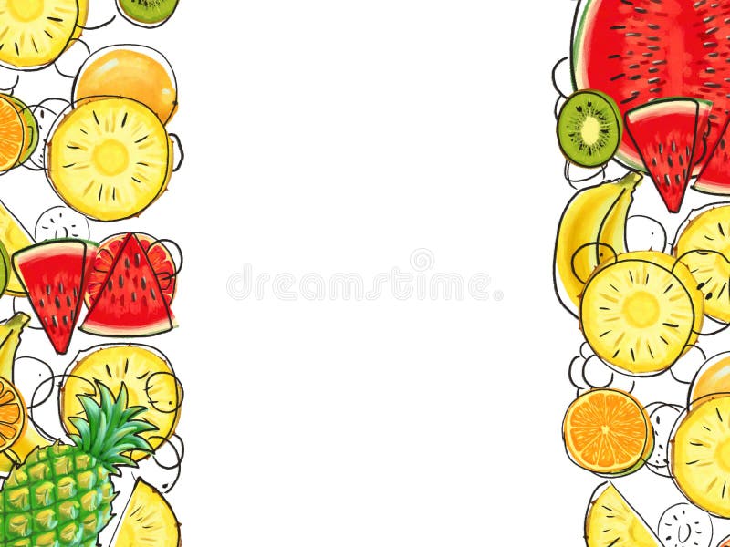 Fruit Border Design Stock Illustrations – 8,560 Fruit Border Design ...