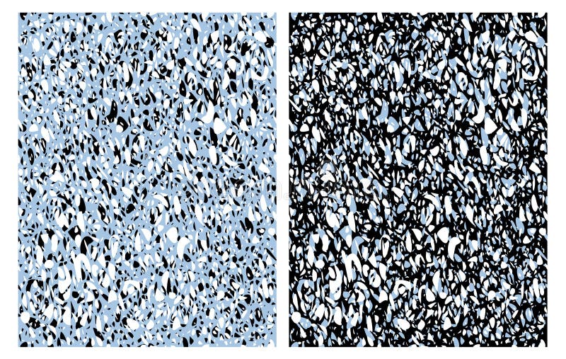 Hand Drawn Expressive Irregular Scribbles Vector Patterns. Stock Vector ...