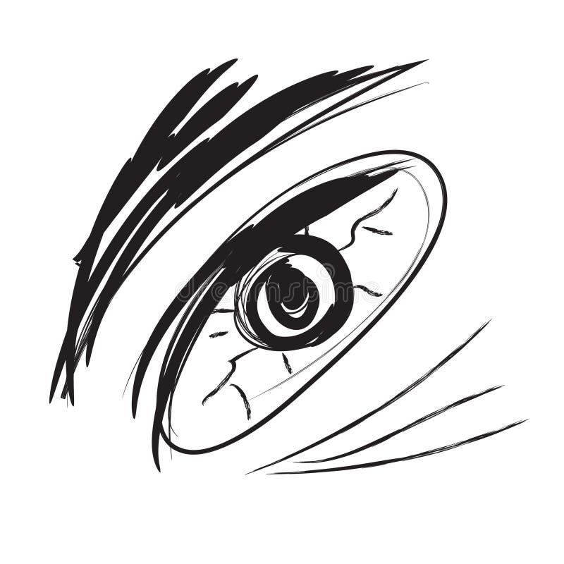 Set of Different Sketched Eye Icons Isolated on White Stock Illustration - Illustration of watch ...