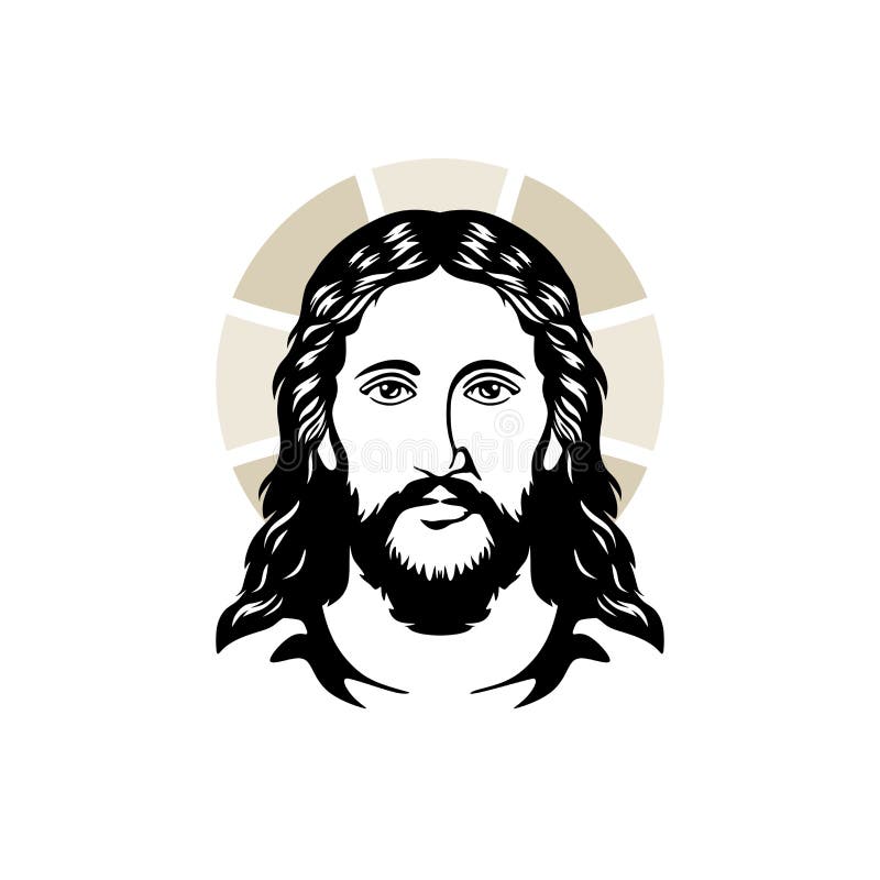 Face of the Lord Jesus Christ. Stock Vector - Illustration of ...