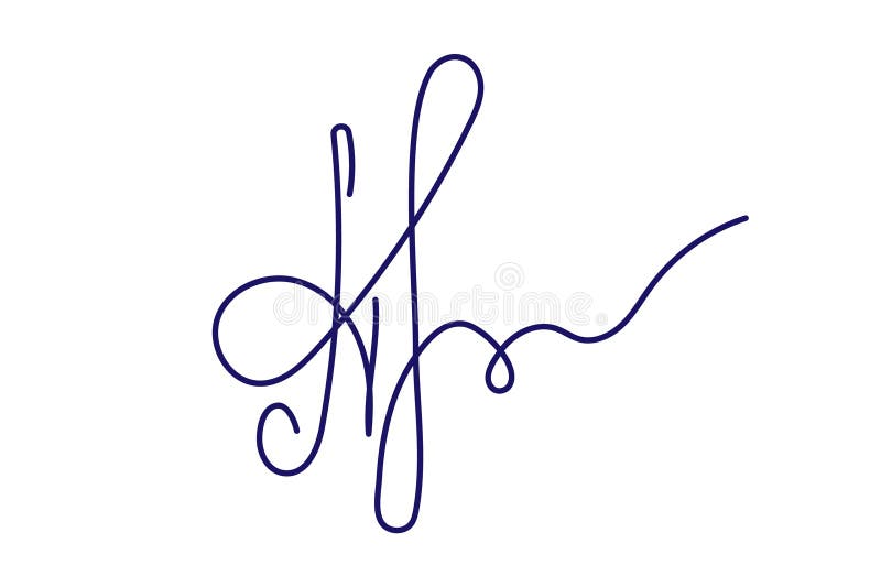 Hand Drawn Fake Autograph Sample Stock Vector - Illustration of name ...