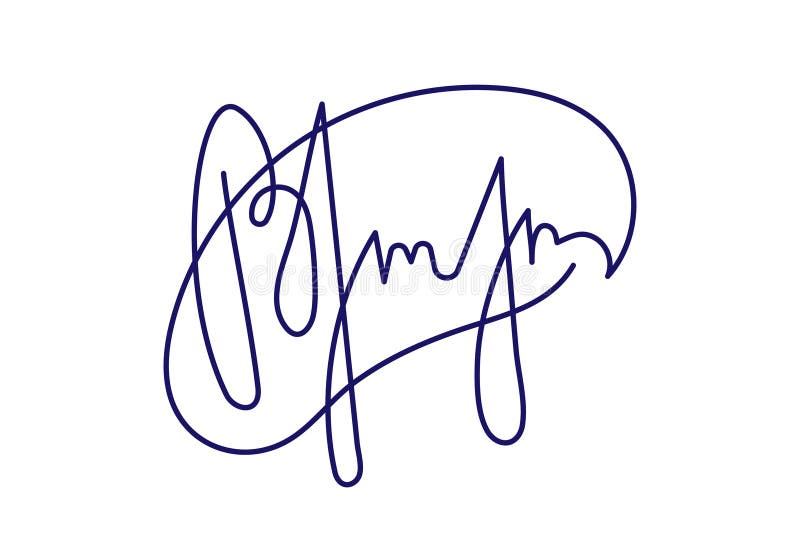 Hand Drawn Fake Autograph Sample Stock Vector - Illustration of dummy ...