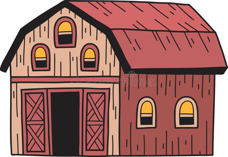 Barn Illustration - Clean Lines Stock Illustration - Illustration of ...