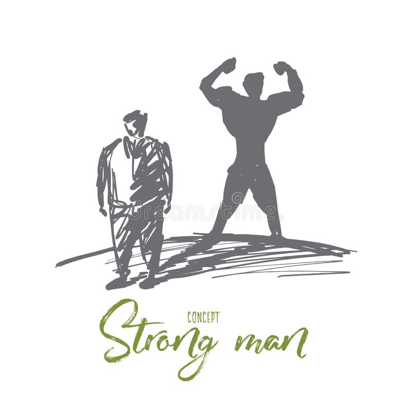 Fat and strong man stock illustration. Illustration of obesity - 26128535