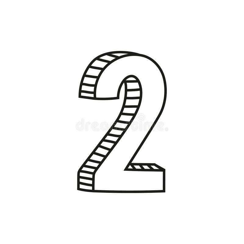 Hand drawn figure stock vector. Illustration of numeral - 212763516