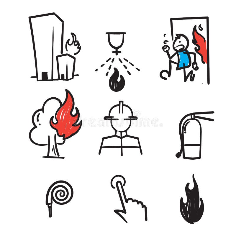 Fire Extinguisher Doodle Set Stock Illustrations – 145 Fire ...