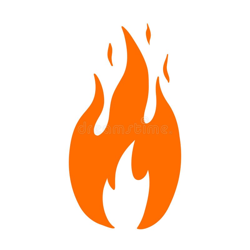Hand Drawn Fire Silhouette. Fireball Vector Sketch Stock Vector ...