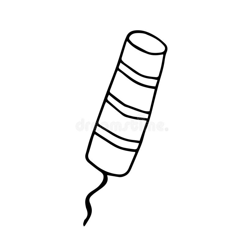 Firecracker Doodle Vector Solid Icon. EPS 10 File Stock Vector ...