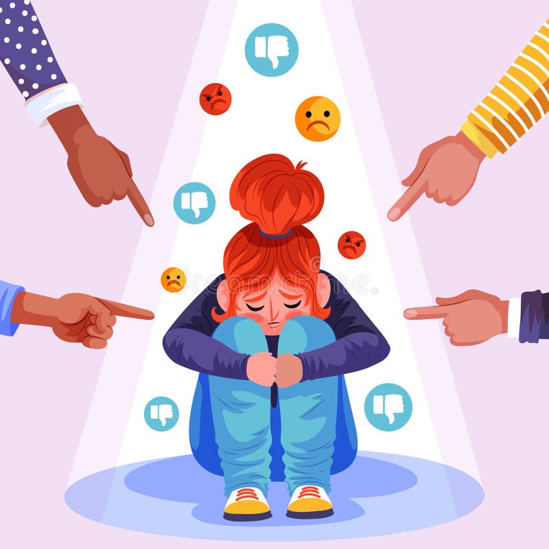 Hand Drawn Flat Design Blame Illustration Vector Illustration. Stock ...