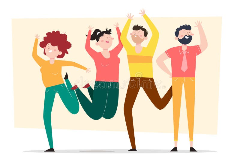 Hand Drawn Flat Design People Waving Illustration Vector Illustration ...