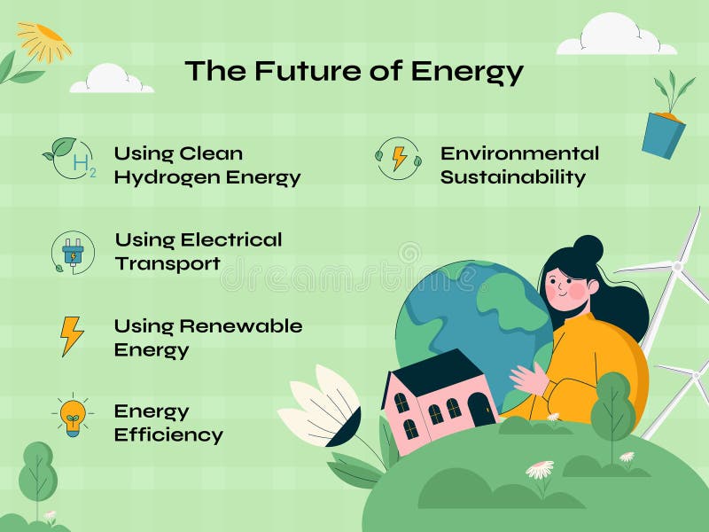 Hand Drawn Flat Energy Symbol Infographic Stock Illustration ...