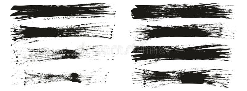 Hand Drawn Flat Fan Brush Thin Long Background High Detail Abstract ...