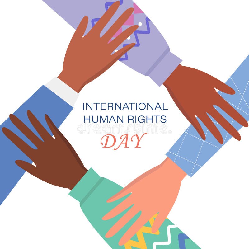Hand Drawn Flat International Human Rights Day Illustration Stock ...