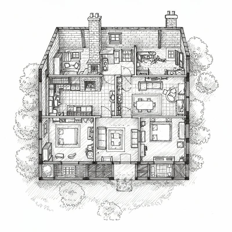 Cartoon Rooms House Stock Illustrations – 1,538 Cartoon Rooms House ...