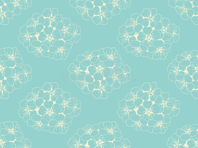 Hand Drawn Floral Pattern Vector Design. Flower Drawing Simple Ornament ...