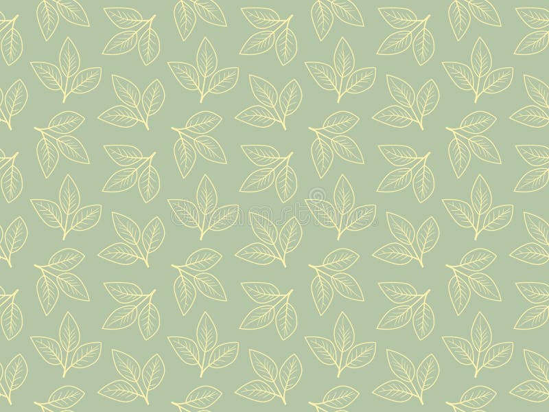 Hand Drawn Floral Pattern Vector Design. Simple Ornament with Plant and ...