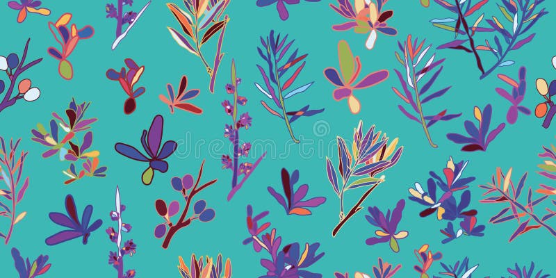 Hand Drawn Floral Seamless Pattern Stock Illustration Illustration Of Wallpaper Colorful