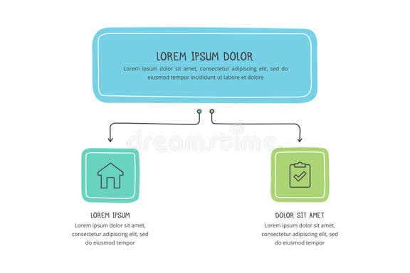 Hand Drawn Flow Chart stock vector. Illustration of process - 345615200