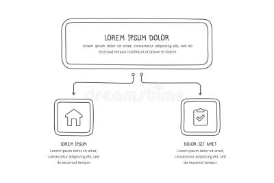 Hand Drawn Flow Chart stock vector. Illustration of diagram - 344428540
