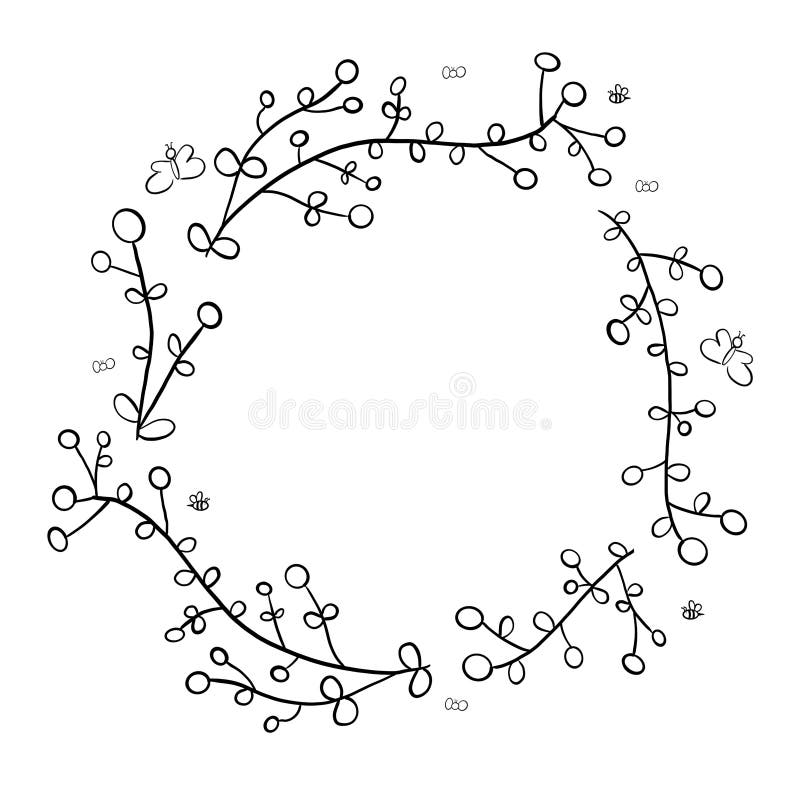 Uncolored Flowers Stock Illustrations – 492 Uncolored Flowers Stock ...