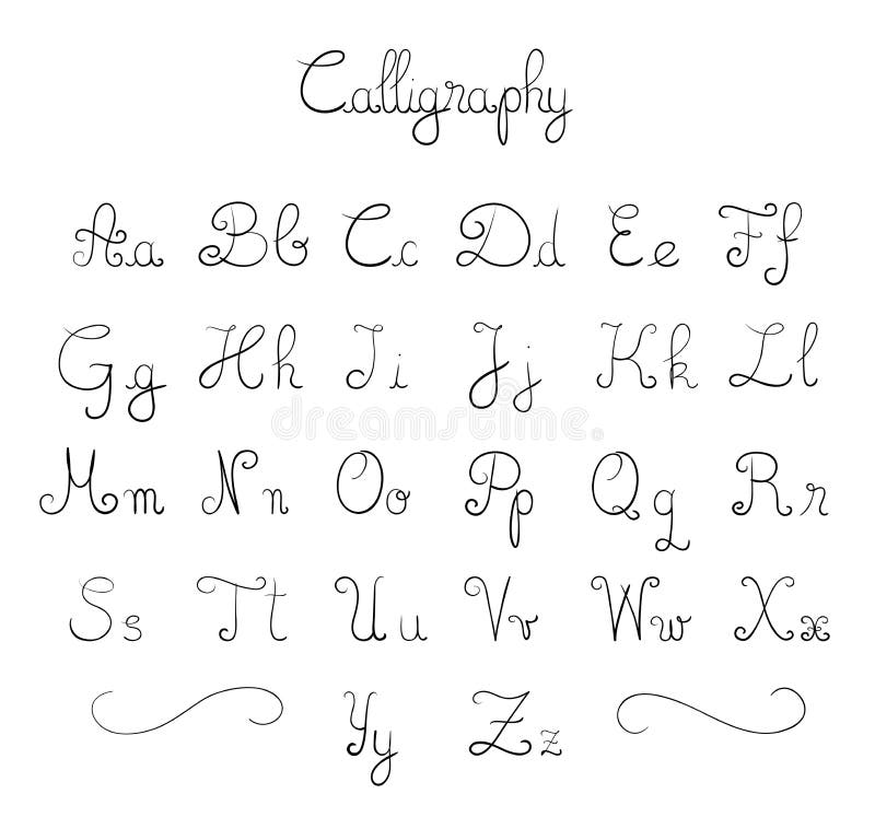 Hand drawn font stock vector. Illustration of font, black - 15212821