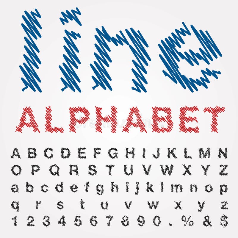 Font doodle stock vector. Illustration of learning, collection - 22707104