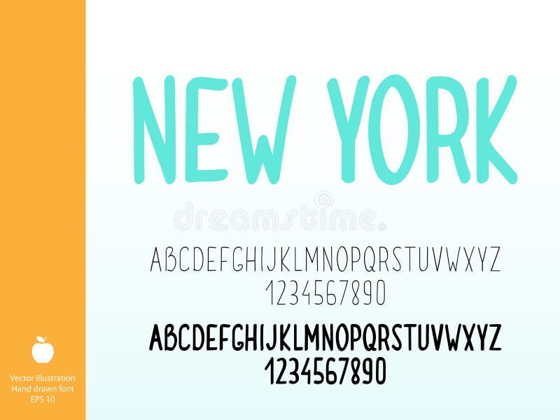 Hand drawn font stock vector. Illustration of script - 70750563