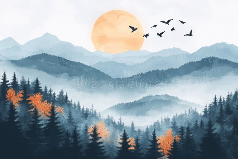 Hand Drawn Forest Trees Nordic Children Creative Texture's Textiles ...