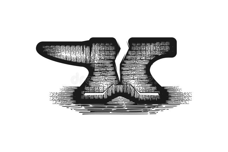 Hand Drawn Forge Logo Designs Inspiration Isolated on White Background ...