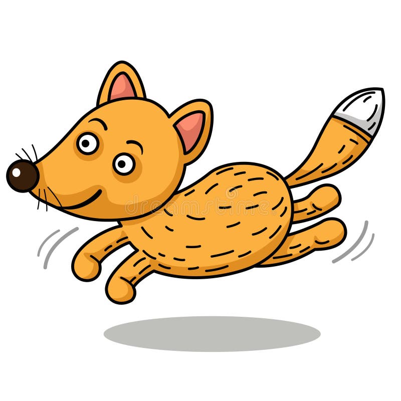 Hand Drawn Fox Character Illustration Stock Vector - Illustration of ...