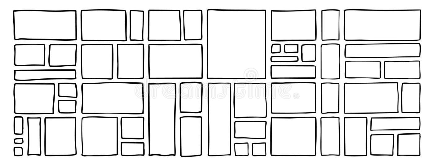 Scribble Rectangle Collection Stock Illustrations – 4,640 Scribble ...