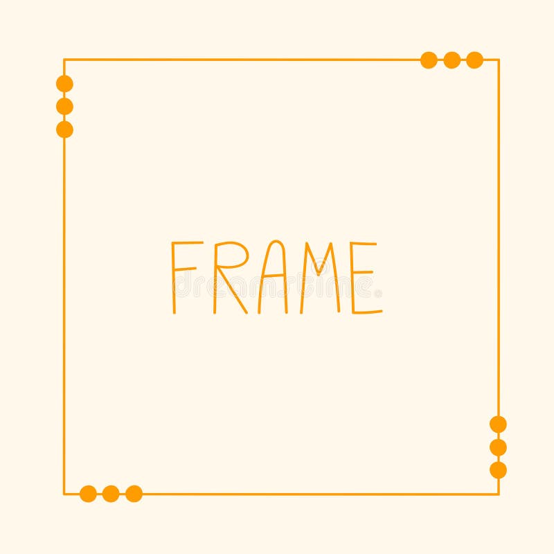 Hand Drawn Frame Element, Abstract Vector Illustration, Line Art Doodle ...