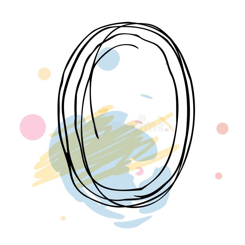 Hand Drawn Frame Icon. Border Line Doodle Sketch, Round Frame Scribble ...