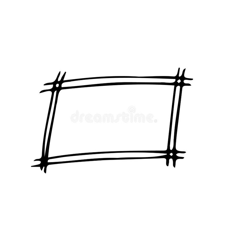 Hand Drawn Frame Icon. Border Line Doodle Sketch, Square Frame Scribble ...
