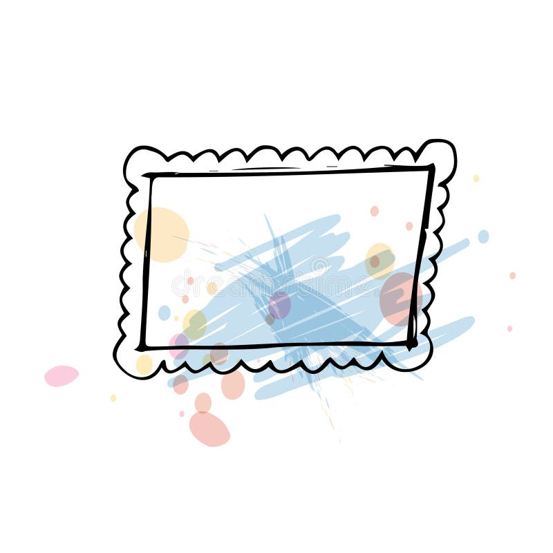 Hand Drawn Frame Icon. Border Line Doodle Sketch, Square Frame Scribble ...