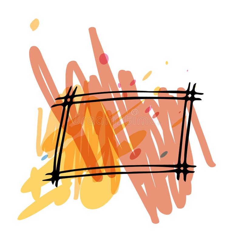 Hand Drawn Frame Icon. Border Line Doodle Sketch, Square Frame Scribble ...