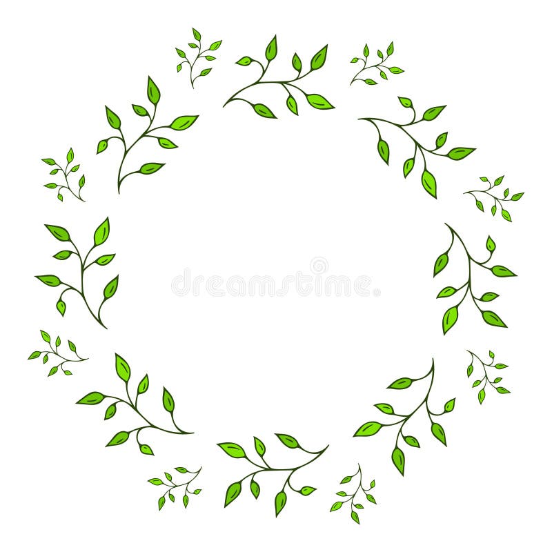 Hand-drawn Frame with Plants.Doodle Style, Sketch,simple Botanical Line ...