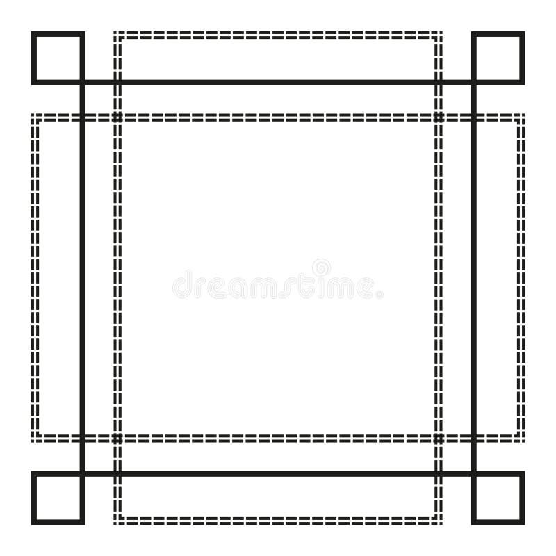 Hand Drawn Frame. Rectangle Box. Sketch Doodle Border Stock Vector ...