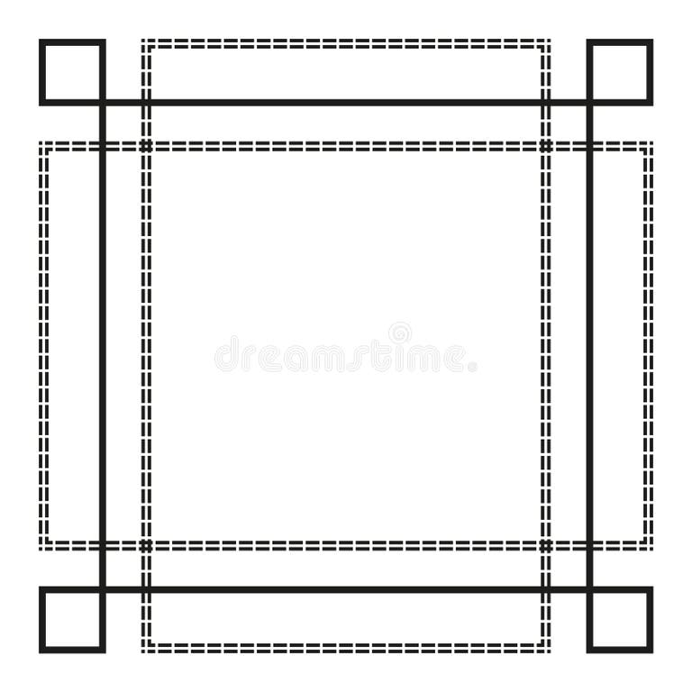 Hand Drawn Frame. Rectangle Box. Sketch Doodle Border Stock Vector ...