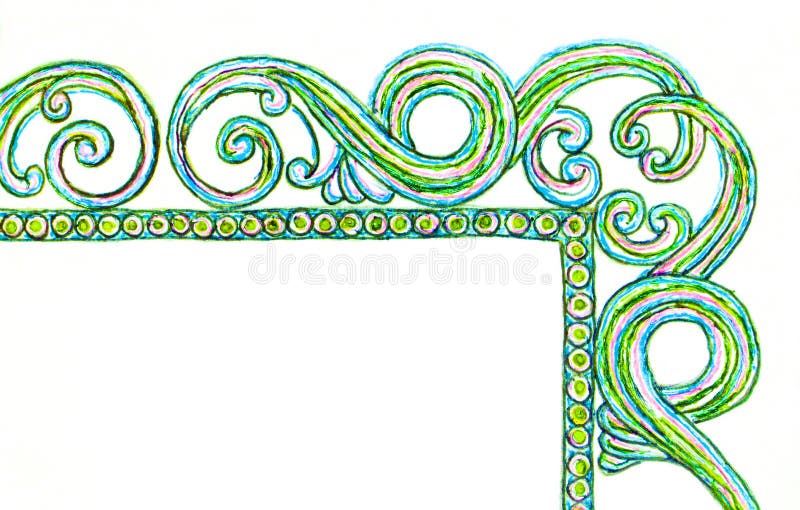 Hand drawn frame section. stock illustration. Illustration of backdrop ...