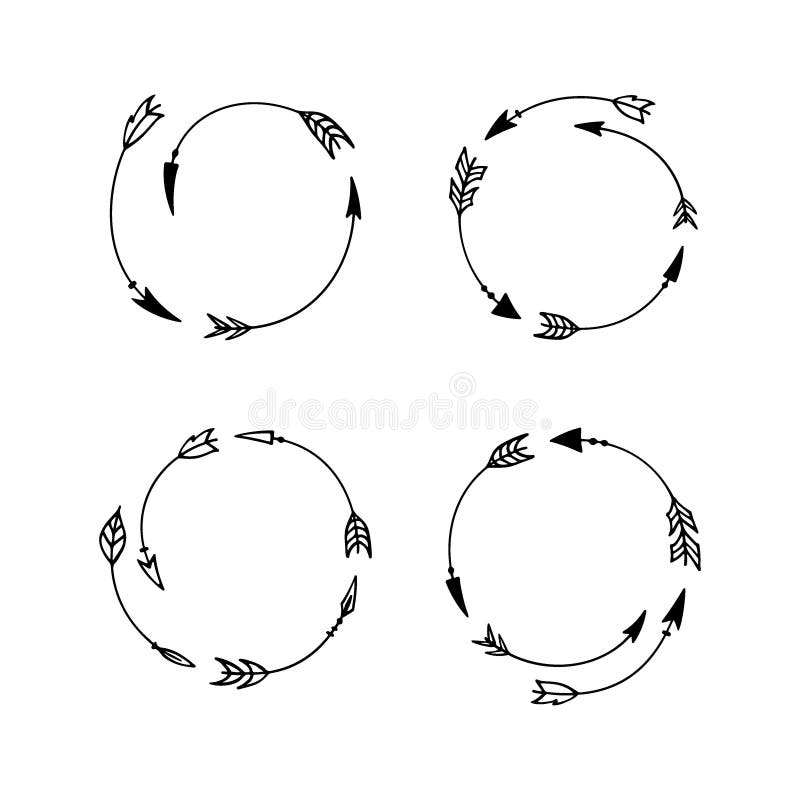 Arrows Forming Circle Stock Illustrations – 74 Arrows Forming Circle ...