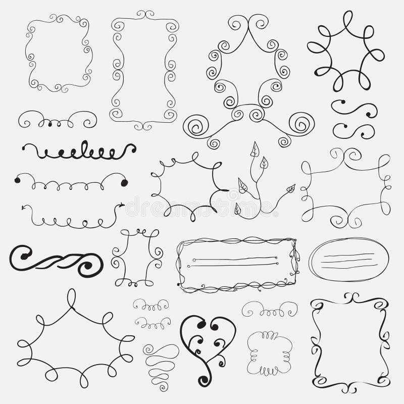 Hand drawn frames stock vector. Illustration of drawn - 34118571