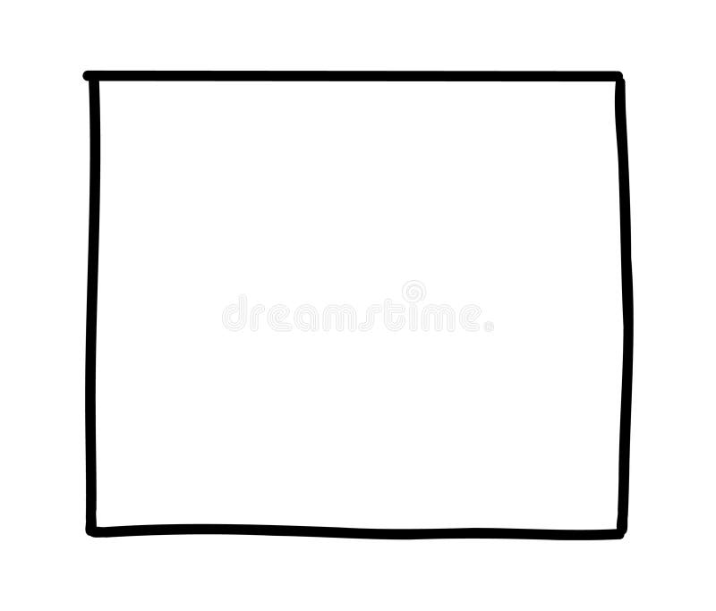 Hand Drawn Frames. Doodle Scribble Simple Box. Vector Empty Drawing ...