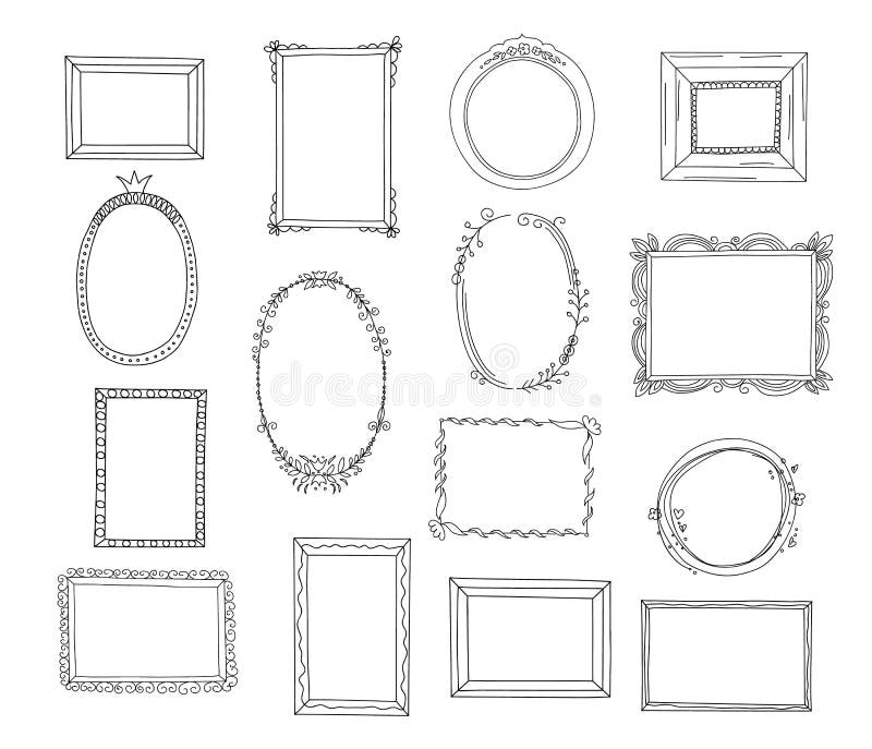 Hand Drawn Decorative Frame, Border, Label Template Calligraphic Design ...