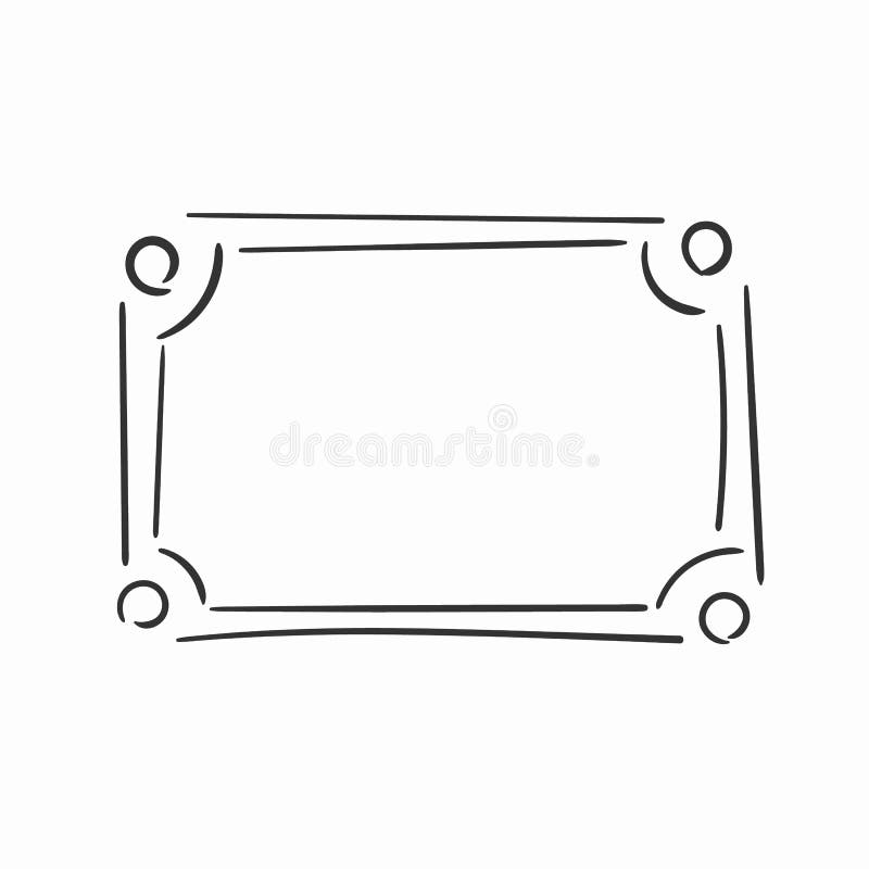 Hand Drawn Frames, Square Borders, Scribble Doodle Stock Vector ...