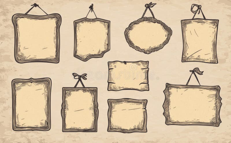 Hand-drawn Frames in Various Designs Suitable for Displaying Artwork ...