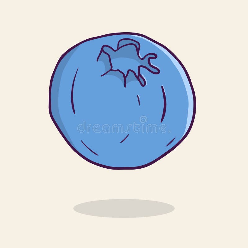 Hand Drawn Fresh Blueberry in Doodle Style Stock Vector - Illustration ...